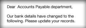 Beware the "change of banking details" email scam - Datamills